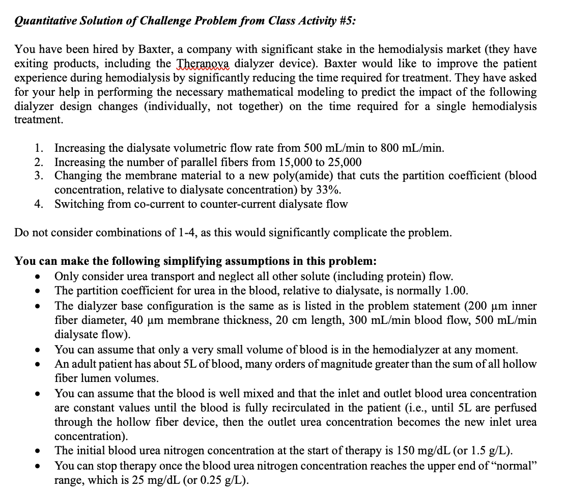 Solved Quantitative Solution of Challenge Problem from Class | Chegg.com