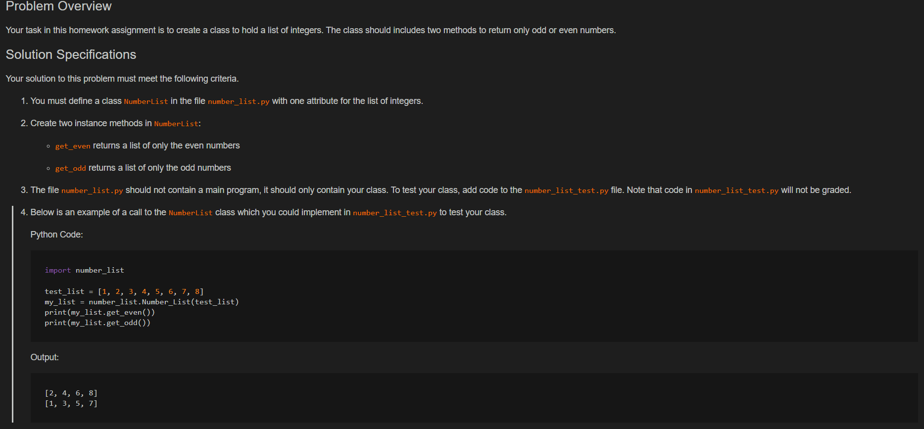 Solved We want to write a code in another file called | Chegg.com