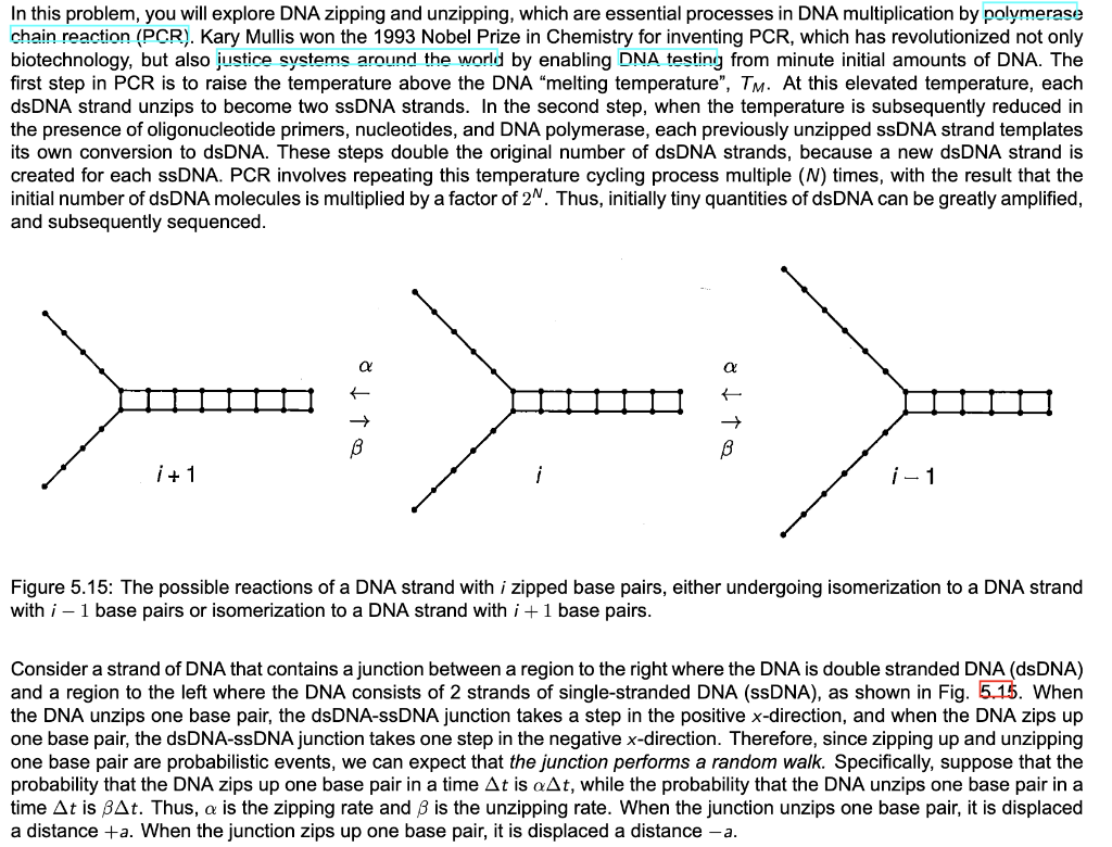Solved In this problem, you will explore DNA zipping and | Chegg.com
