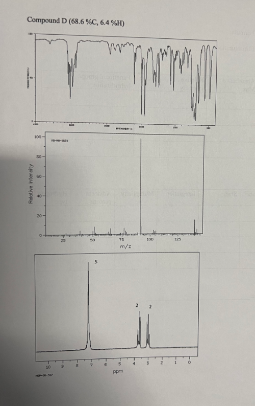 Solved 2. Compound C(C8H10) reacts in a multi-step synthesis | Chegg.com