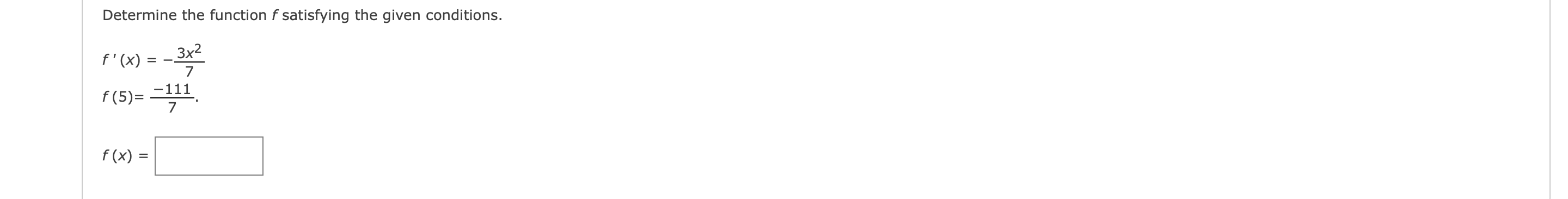 Solved Determine the function f satisfying the given | Chegg.com