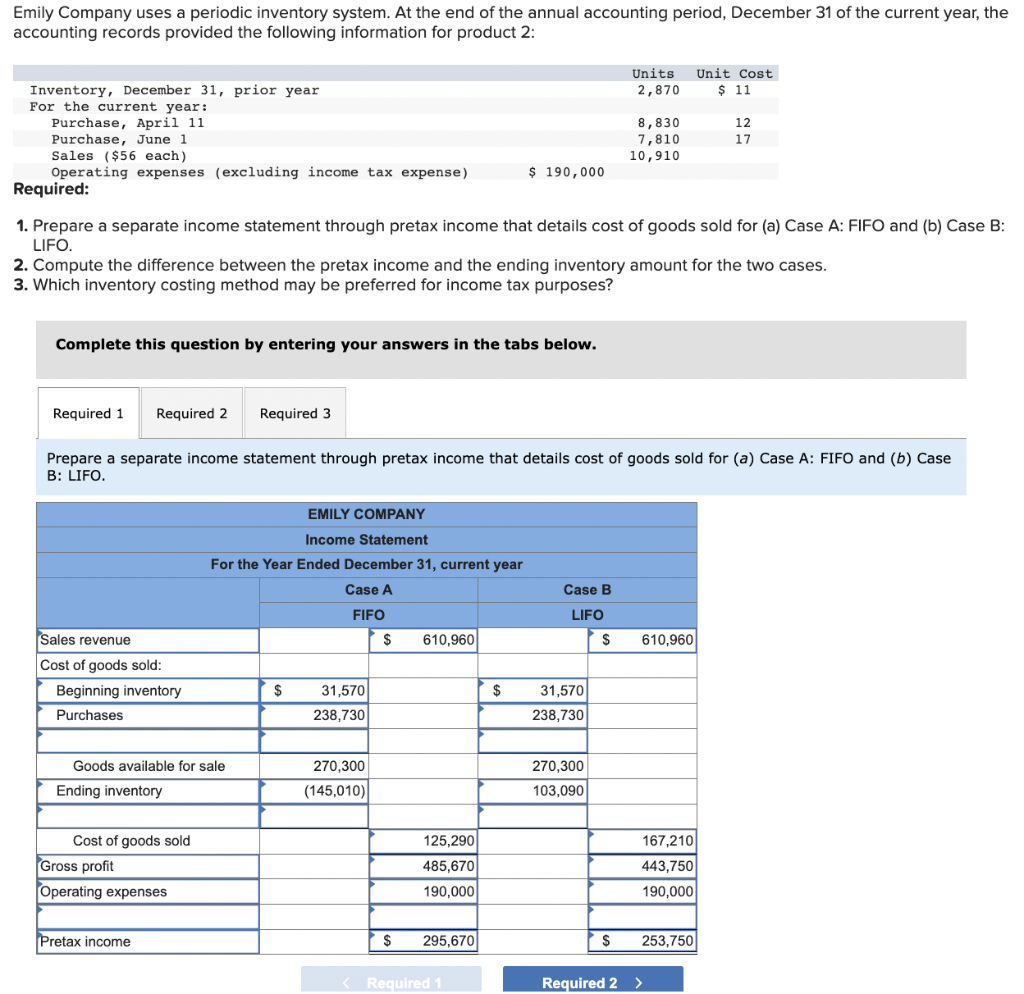 Solved Emily Company uses a periodic inventory system. At | Chegg.com