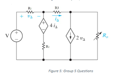 Solved R3 RI w + VA 41 (+ 1 20A R R: Figure 5: Group 5 | Chegg.com
