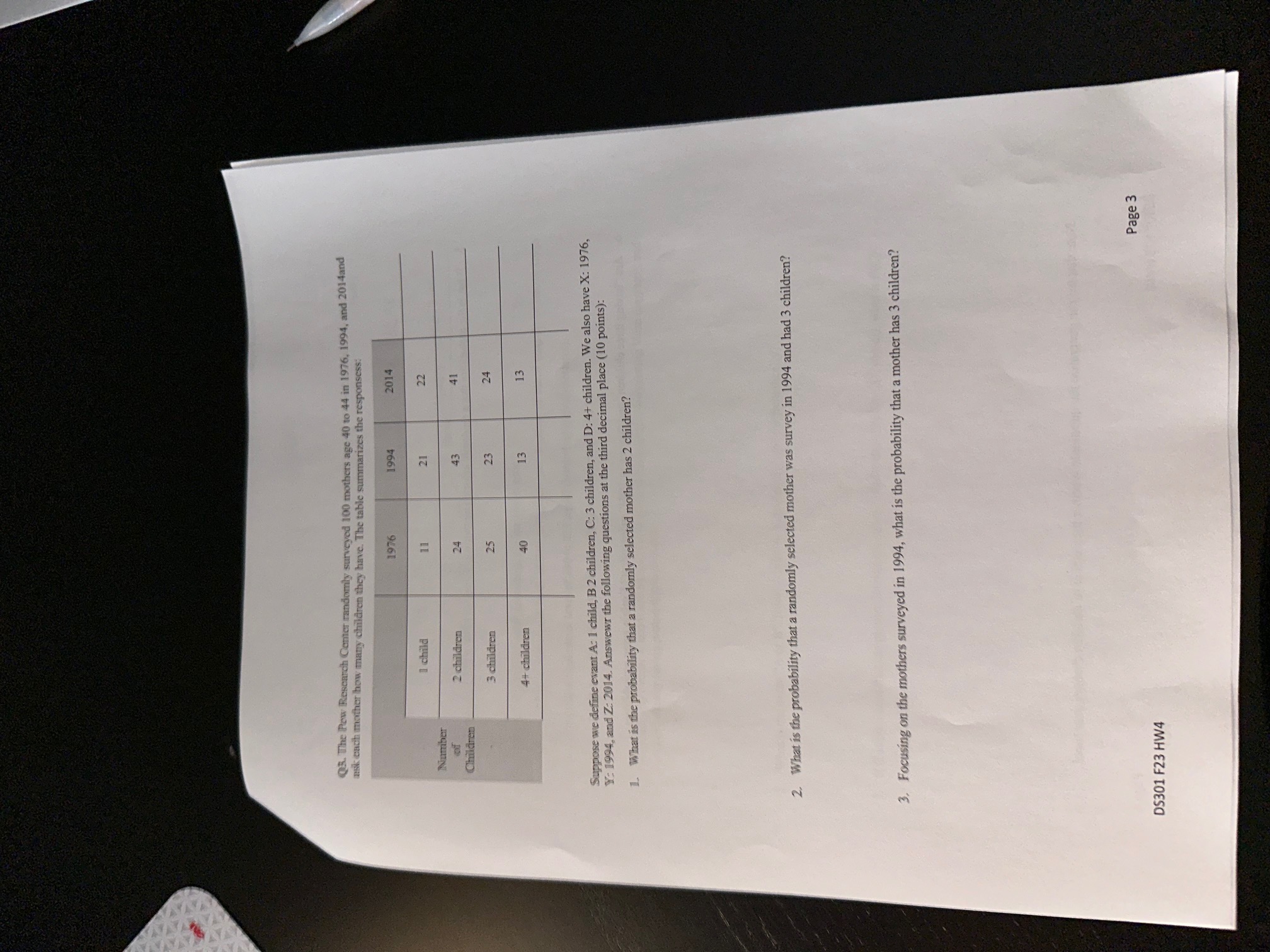 Solved Q3. The Pew Reseatch Comer randomly surveyod 100 | Chegg.com