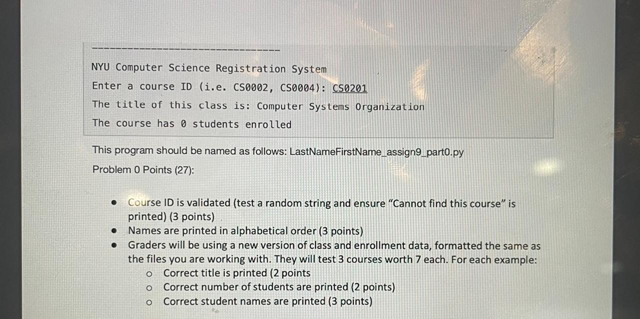 Solved enrollment_data.txt Stores the course ID, last name | Chegg.com