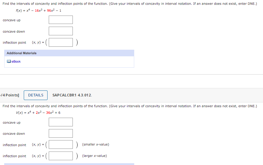Solved Find the intervals of concavity and inflection points | Chegg.com