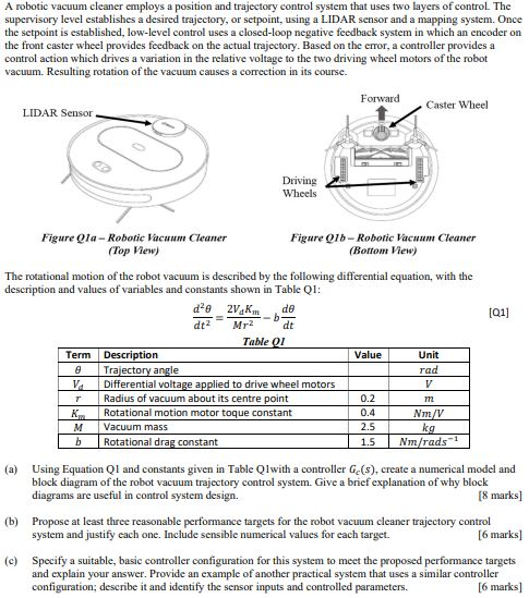 A robotic vacuum cleaner employs a position and | Chegg.com