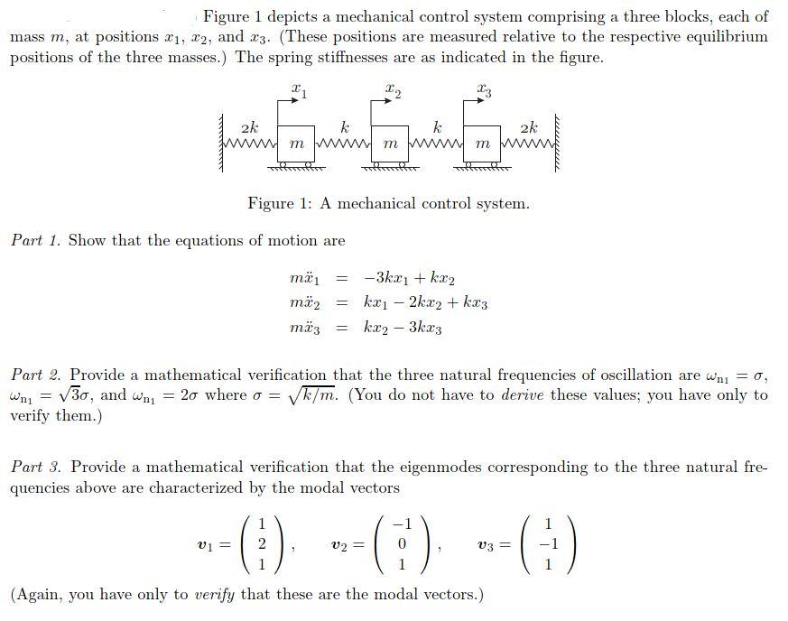 Solved Figure 1 depicts a mechanical control system | Chegg.com