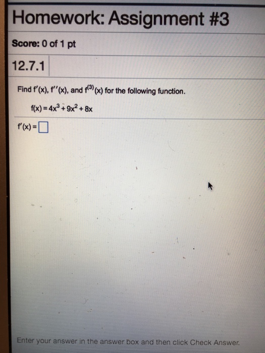 Solved Homework Assignment 3 Score 0 Of 1 Pt 12 7 1 Find