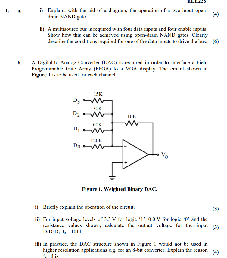 Solved 1. a. (4) i) Explain, with the aid of a diagram, the | Chegg.com