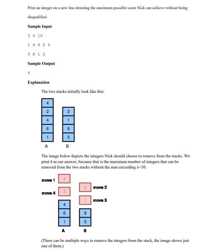 Solved . 2. Alexa has two stacks of non-negative integers, | Chegg.com