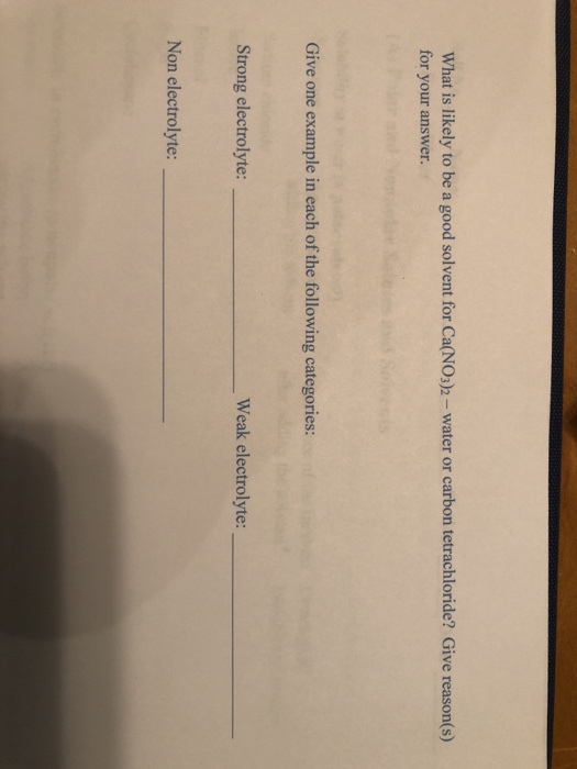 Solved A general rule for solubility is "like dissolves | Chegg.com