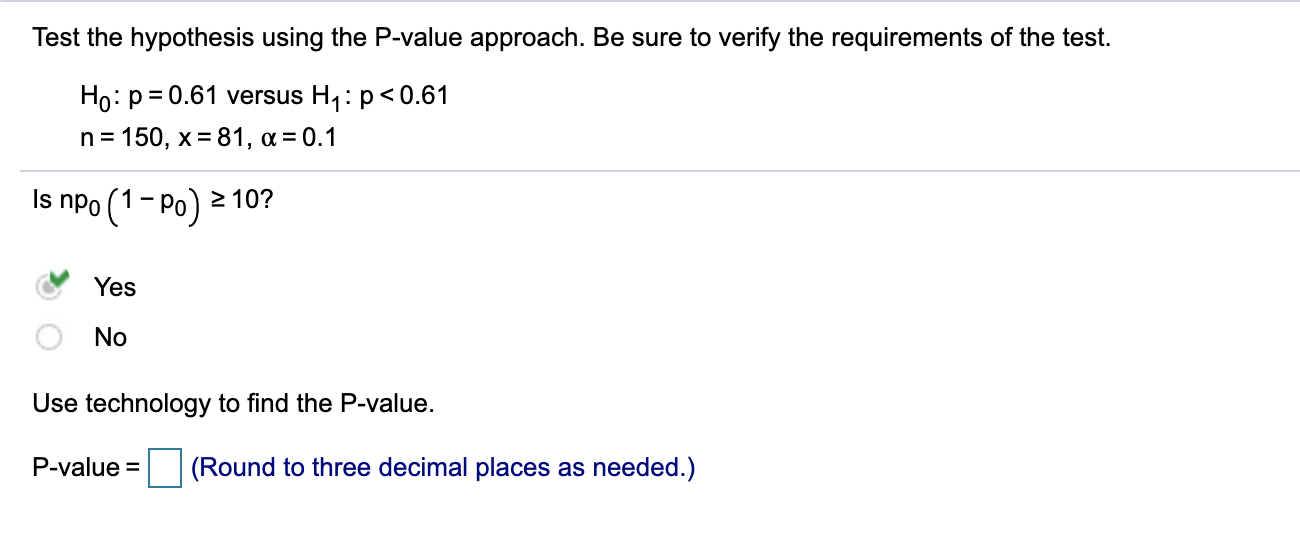 Solved Test the hypothesis using the P-value approach. Be | Chegg.com