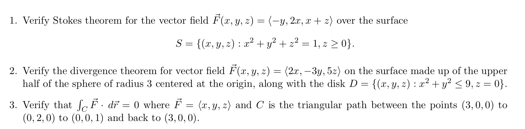 Solved Verify Stokes theorem for the vector field | Chegg.com