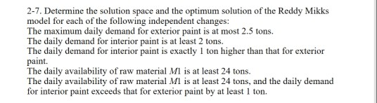 [solved]-Reddy Mikks Produces Interior Exterior Paints Two Raw ...
