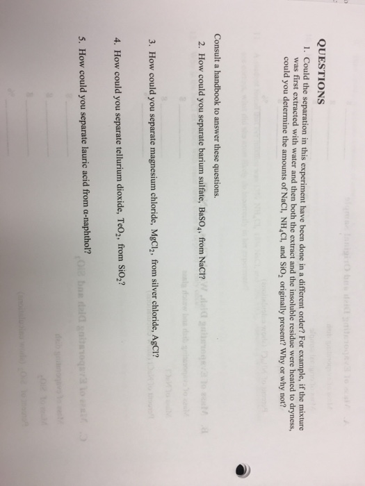 Solved Could the separation in this experiment have been | Chegg.com