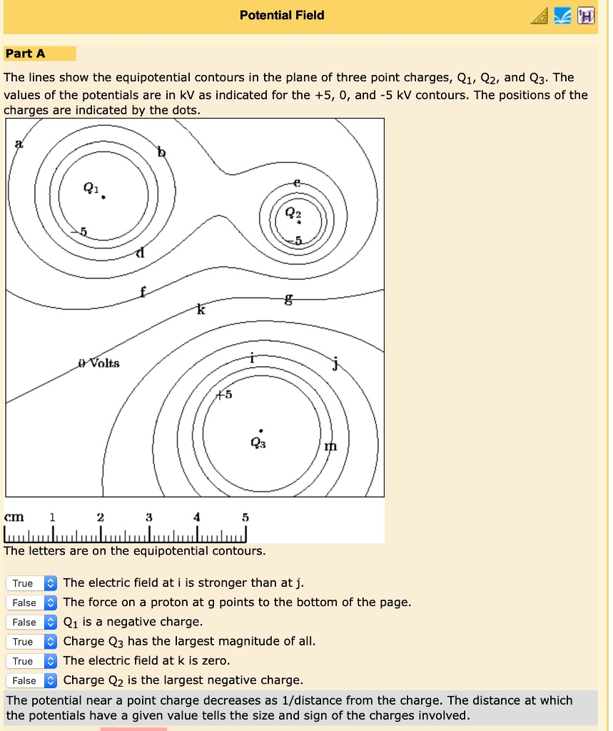 Solved Potential Field Part A The lines show the | Chegg.com Solved Potential Field Part A The lines show the | Chegg.com