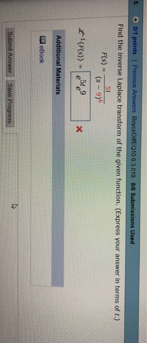 Solved 5. O 0/1 points | Previous Answers BoyceDiffEQ10 | Chegg.com Solved 5. O 0/1 points | Previous Answers BoyceDiffEQ10 | Chegg.com