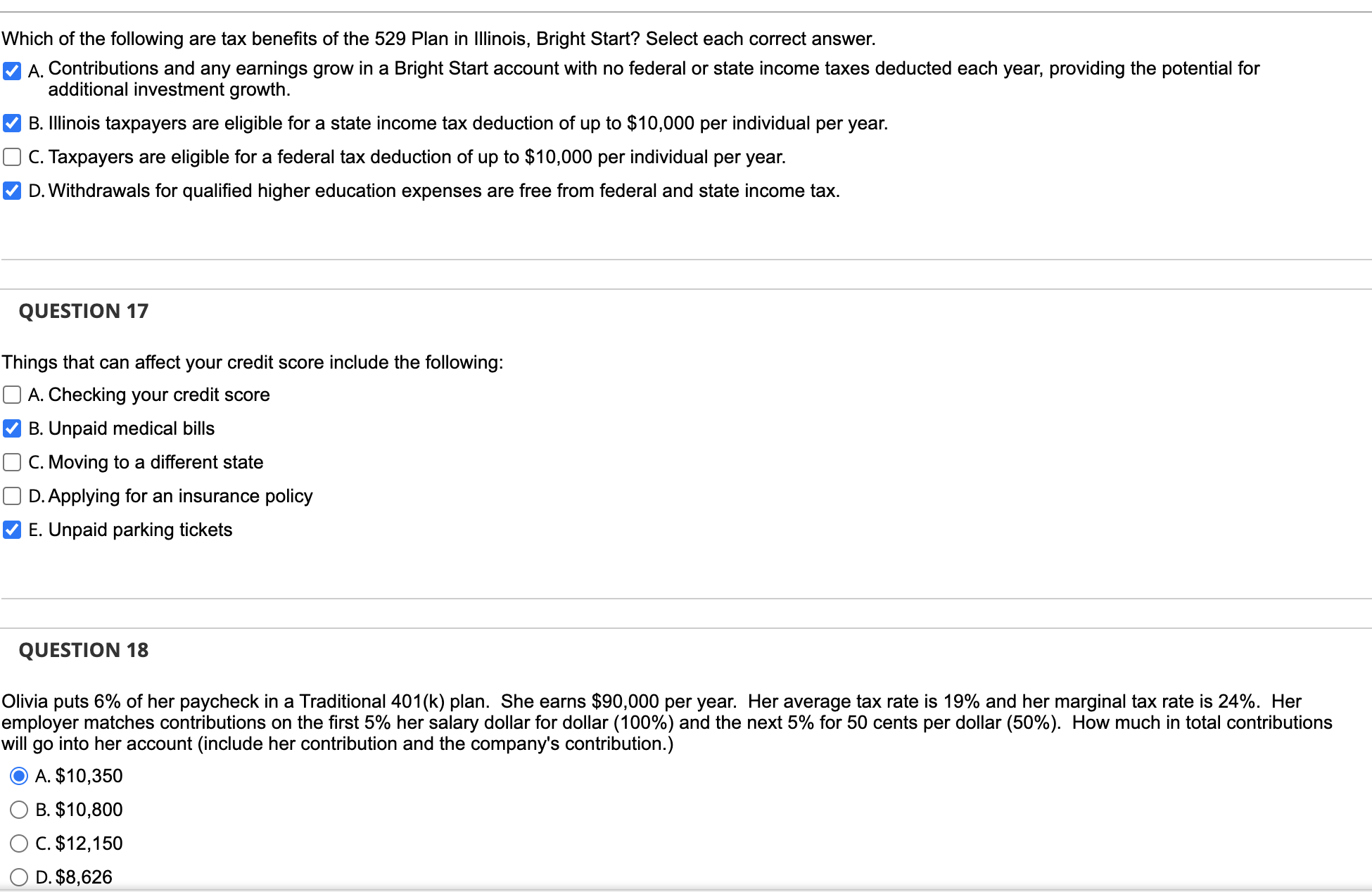 Solved Which of the following are tax benefits of the 529 | Chegg.com