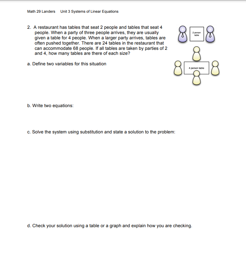 Solved Math 29 Landers Unit 3 Systems of Linear Equations 2 | Chegg.com