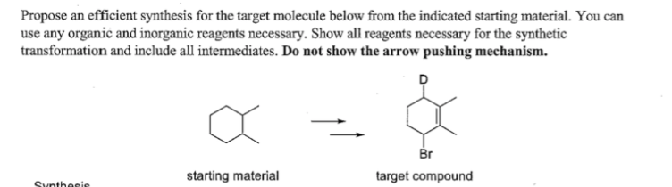 Solved Propose an efficient synthesis for the target | Chegg.com