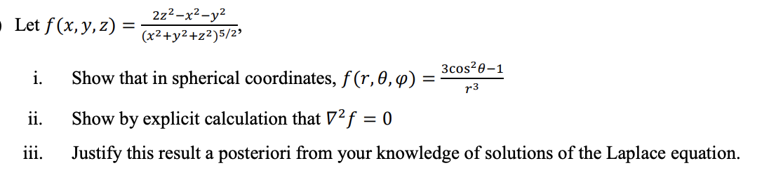 Solved · Let F X Y Z 2z2 X2 Y2 X2 Y2 Z2 5 27 I