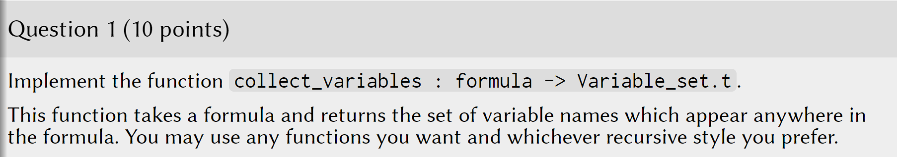 Solved (** Question 1∗ ) (* TODO: Add test cases. *) let | Chegg.com
