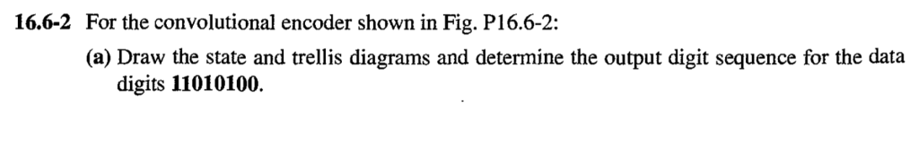 Solved 16.6-2 For the convolutional encoder shown in Fig. | Chegg.com