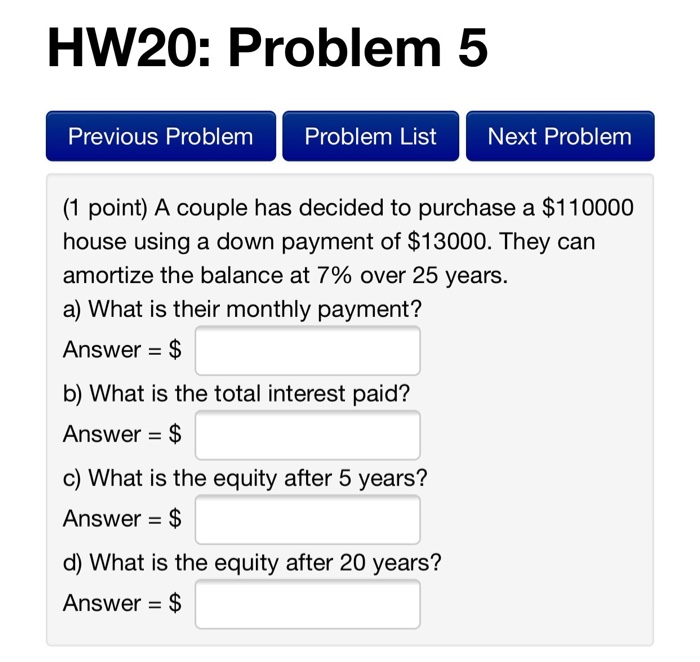 Solved HW20: Problem 5 Previous Problem Problem List Next | Chegg.com