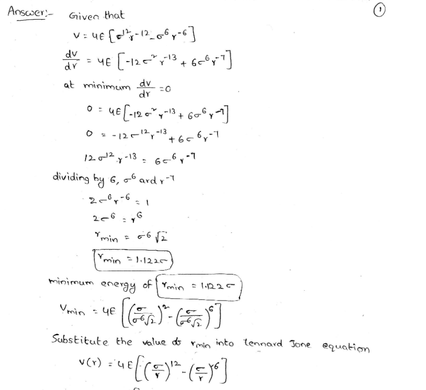 Solved Determine the location of the minimum in the | Chegg.com