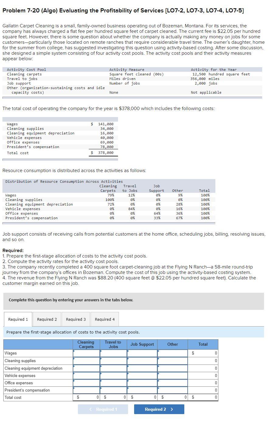 Solved Problem 7-20 (Algo) Evaluating the Profitability of | Chegg.com