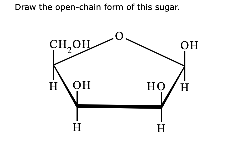 Solved Draw the open-chain form of this sugar. | Chegg.com