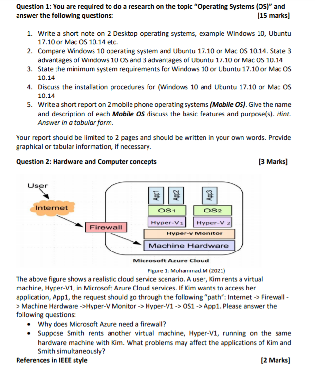 Solved Question 1: You are required to do a research on the | Chegg.com