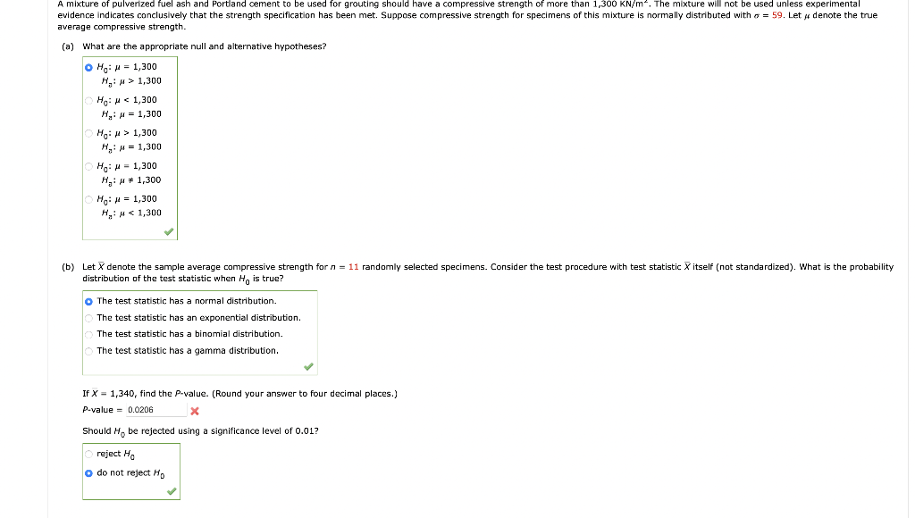 Solved average compressive strength. (a) What are the | Chegg.com