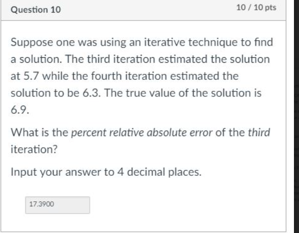Solved Suppose one was using an iterative technique to find | Chegg.com
