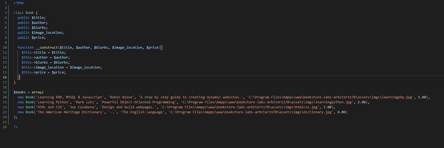Solved Below is my current code for books.php which is | Chegg.com