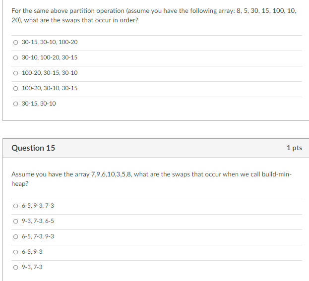 Solved For the same above partition operation (assume you | Chegg.com