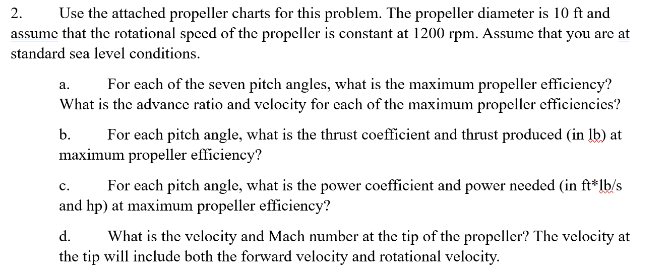 Solved Use the attached propeller charts for this problem. | Chegg.com