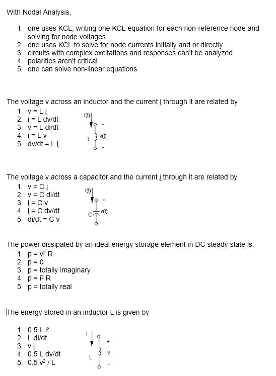Solved With Nodal Analysis 1. one uses KCL, writing one KCL | Chegg.com