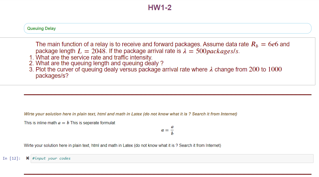 Solved HW1-2 Queuing Delay The main function of a relay is | Chegg.com