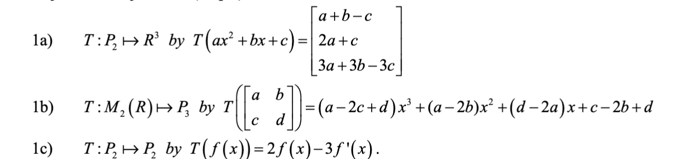 Solved Determine Ker(T) & Im(T) of the linear | Chegg.com