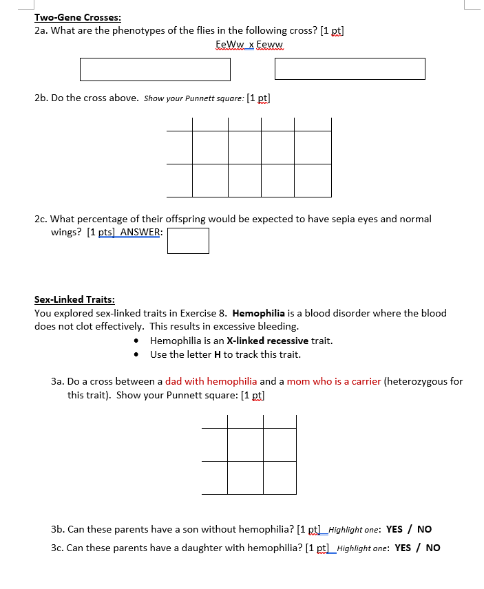 Solved LAB 7: Genetics EXIT QUESTIONS Answer the following | Chegg.com