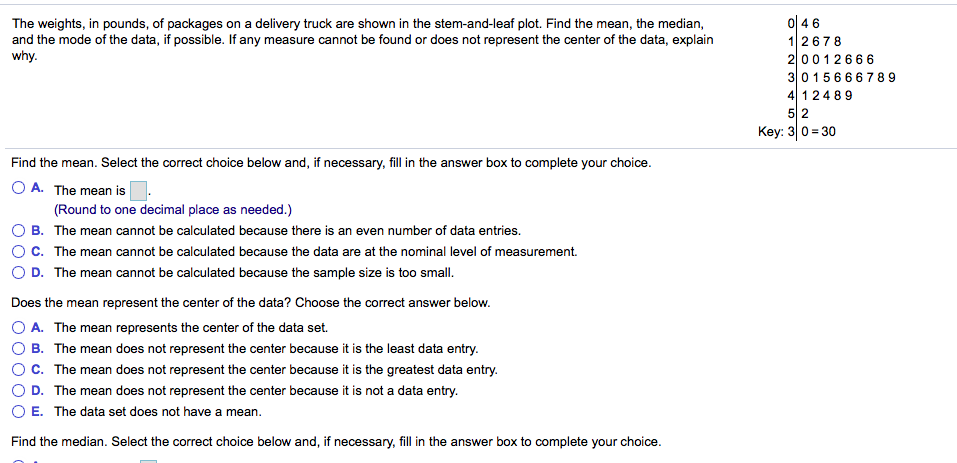 Solved 04 6 12678 2 001 2666 3 015 666789 124 89 52 The | Chegg.com