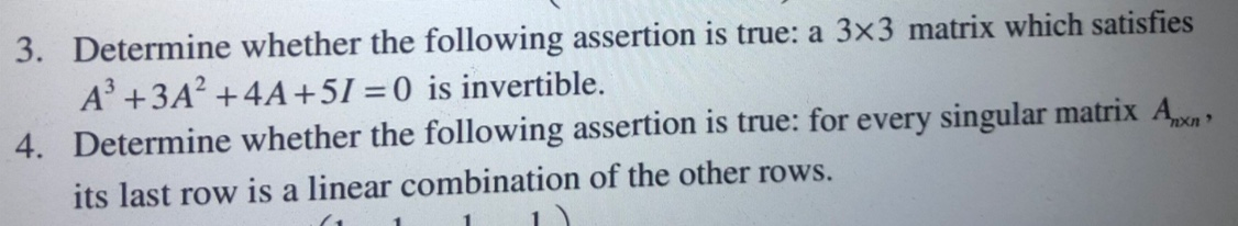 Solved 3. Determine whether the following assertion is true: | Chegg.com