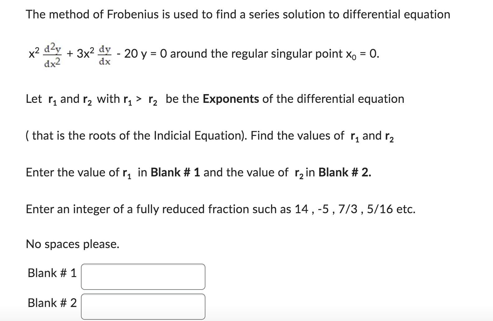 Solved The method of Frobenius is used to find a series | Chegg.com