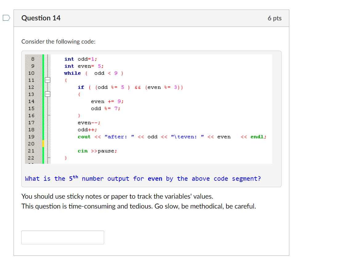 Solved Question 1 2 pts Examine the following code fragment: | Chegg.com
