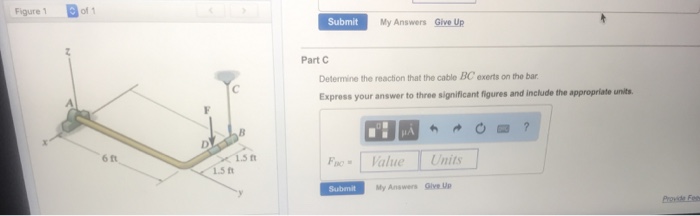 Solved Part A The bar is supported by the thrust bearing A | Chegg.com