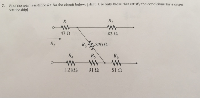 Solved Find the total resistance R_T for the circuit below: | Chegg.com