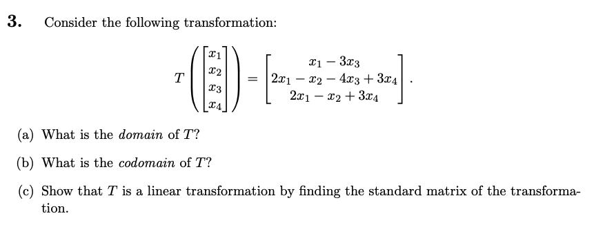 Solved 3. Consider the following transformation: 21 22 X1 - | Chegg.com