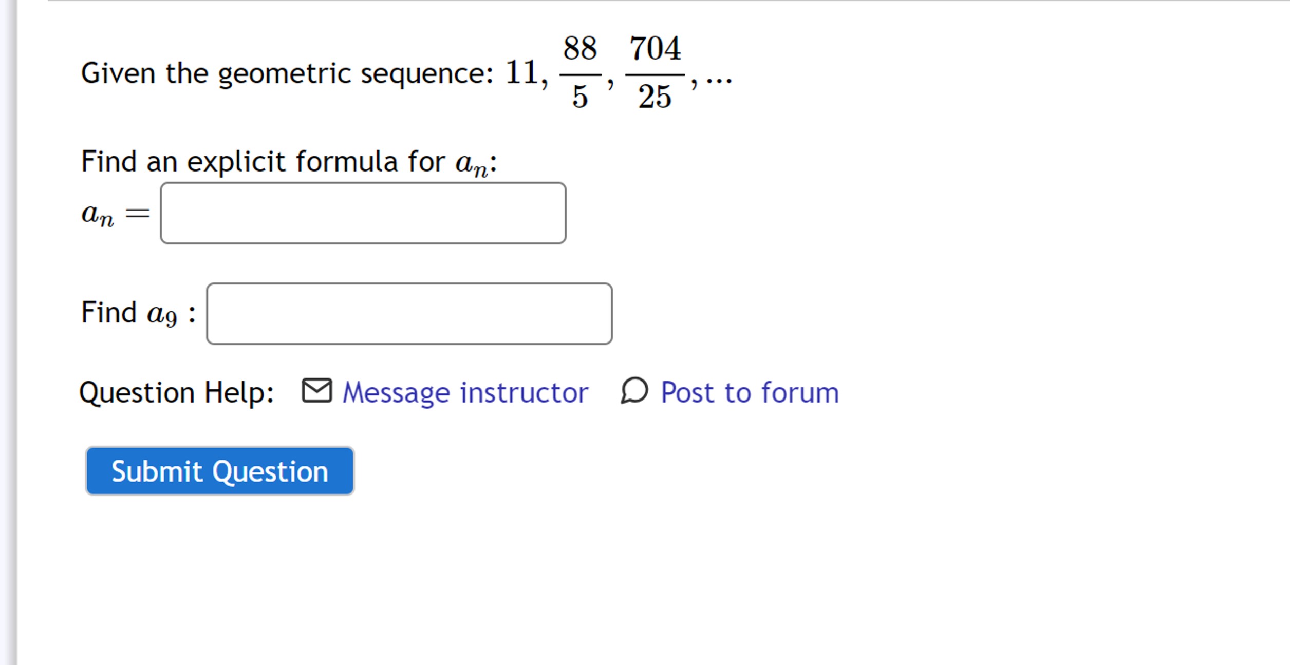Solved Given the geometric sequence: 11,885,70425,dotsFind | Chegg.com
